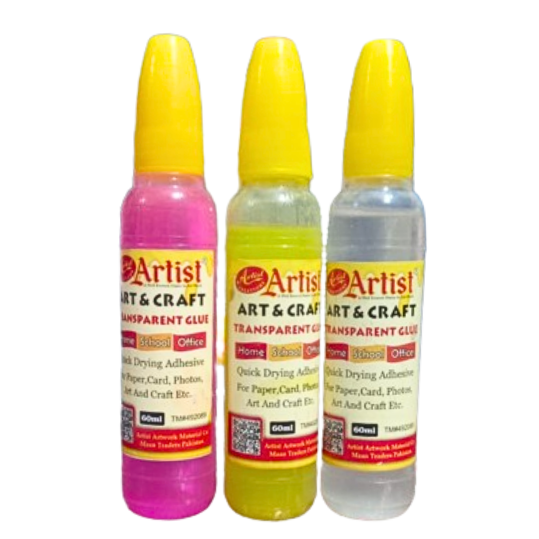 Pack of 3 Artist transparent glue 60ml All Purpose Highly Adhesive ...