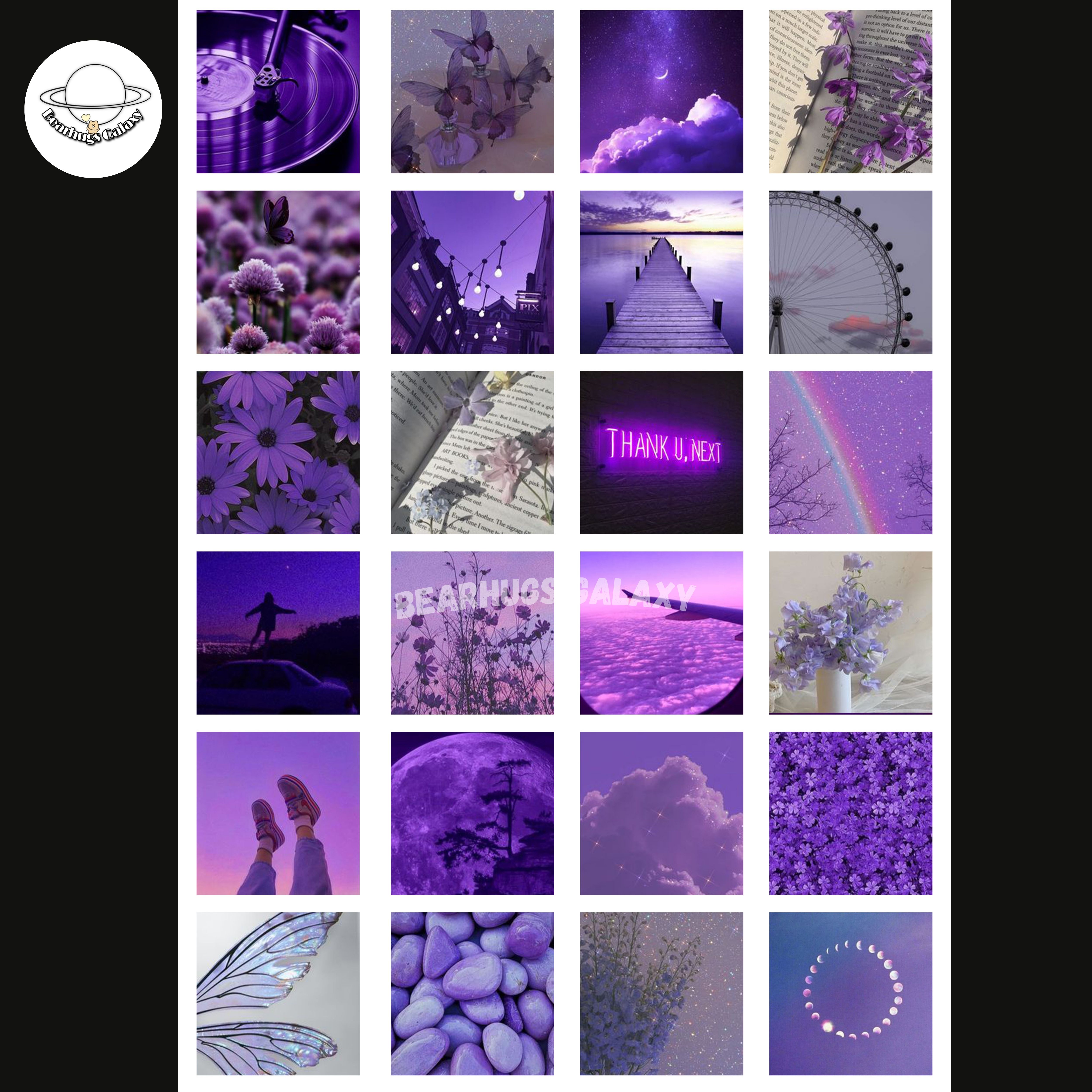 Purple Aesthetic Stickers 24 pcs for Journal and scrapbook Album pack ...