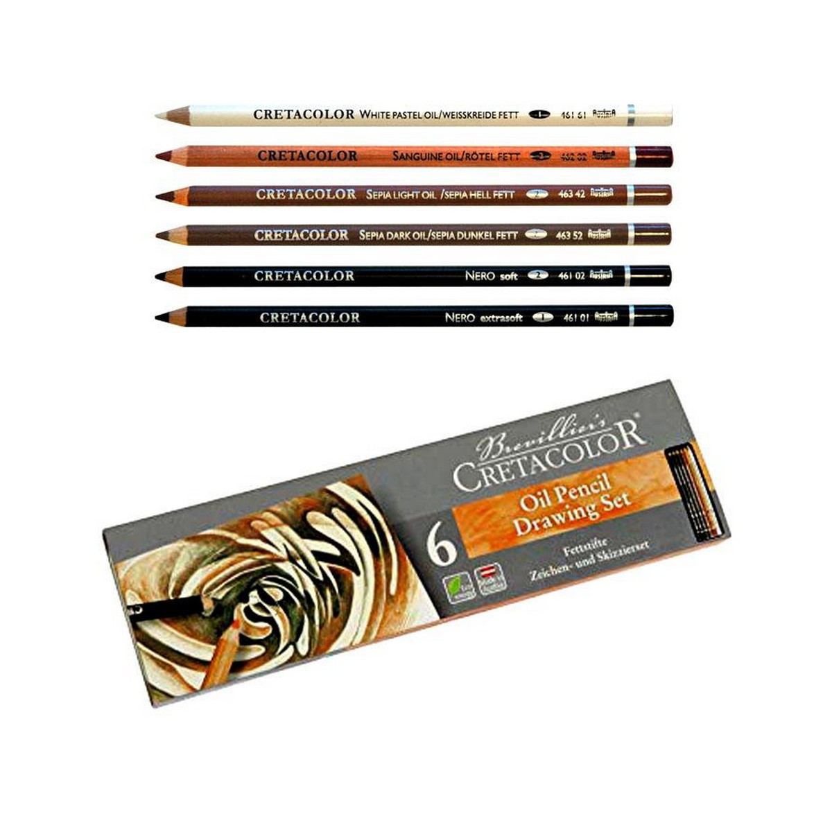 Creta Oil Pencil Drawing Set 6 Colors | Daraz.pk