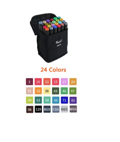 Touch Alcohol Markers Professional Art Set -Double Ended Blendable ...