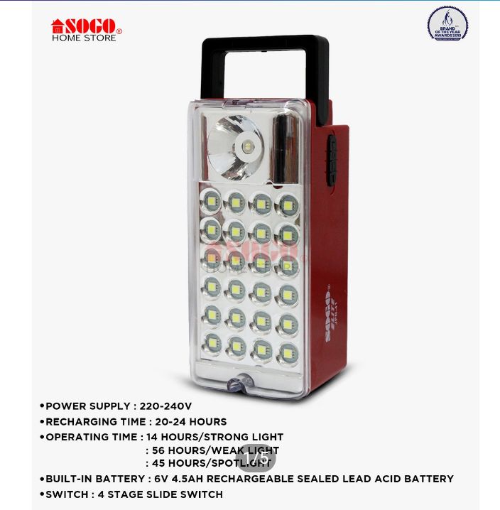 Sogo Rechargeable Emergency Led Lantern Light (JPN-41) | Daraz.pk
