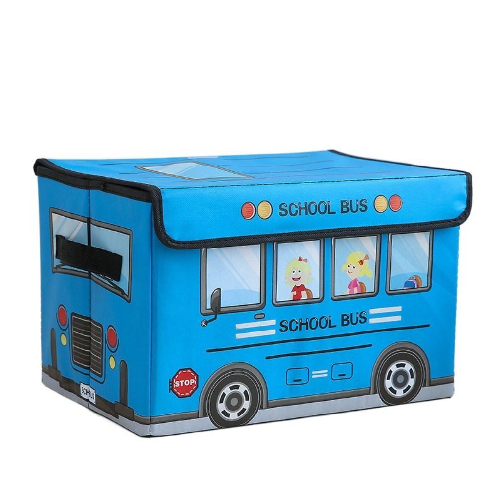 Cartoon Color Toy Car Box Children Cute Folding Storage Box with Cover ...