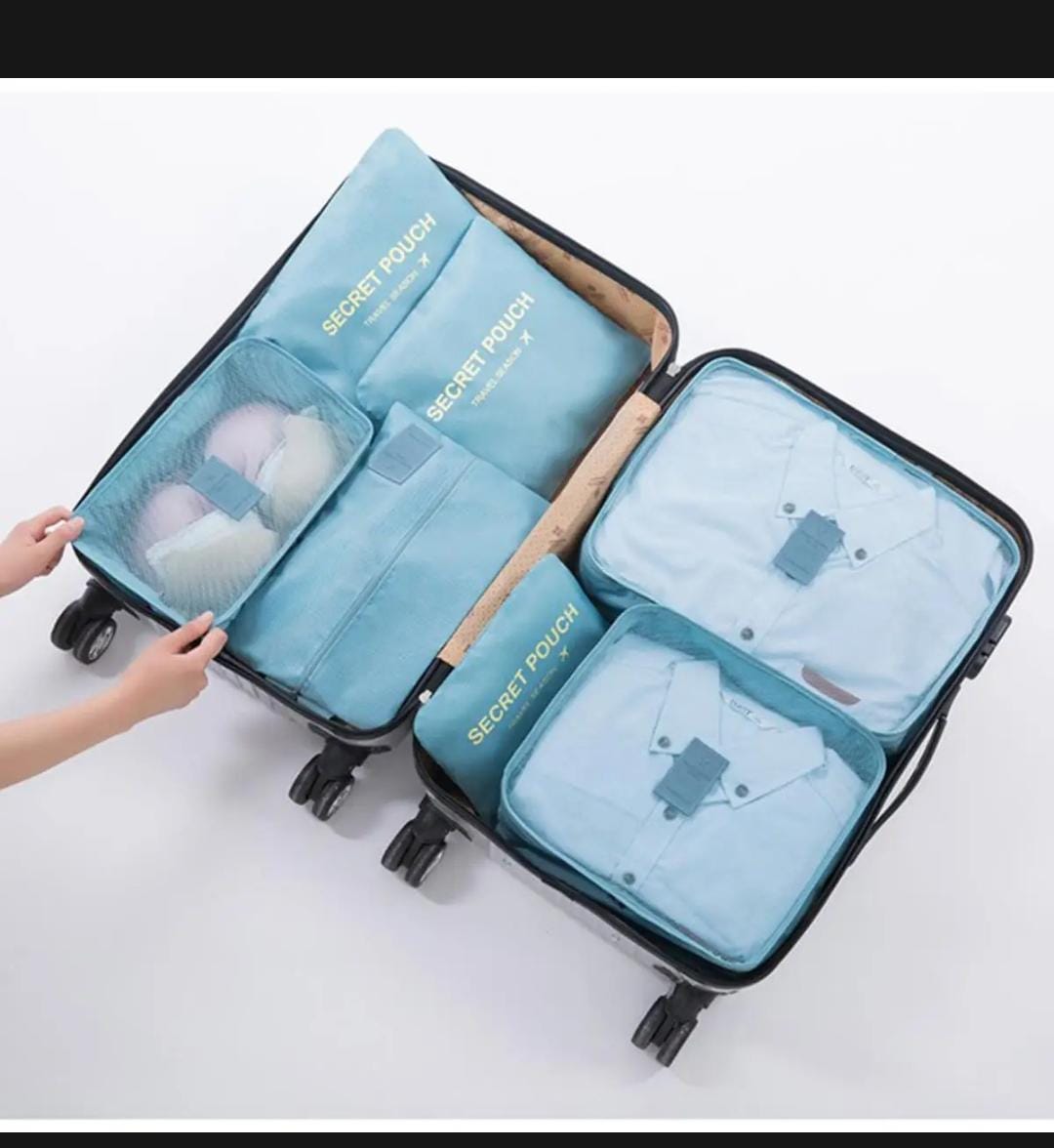 ASL 7pcs/Set Travel Storage Bag Portable Luggage Organizer Clothes Tidy ...