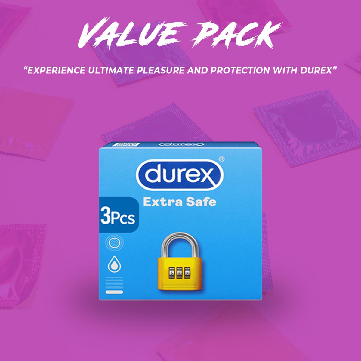 Durex Condoms Extra Safe Extra Thick Safety Condoms 3s | Daraz.pk