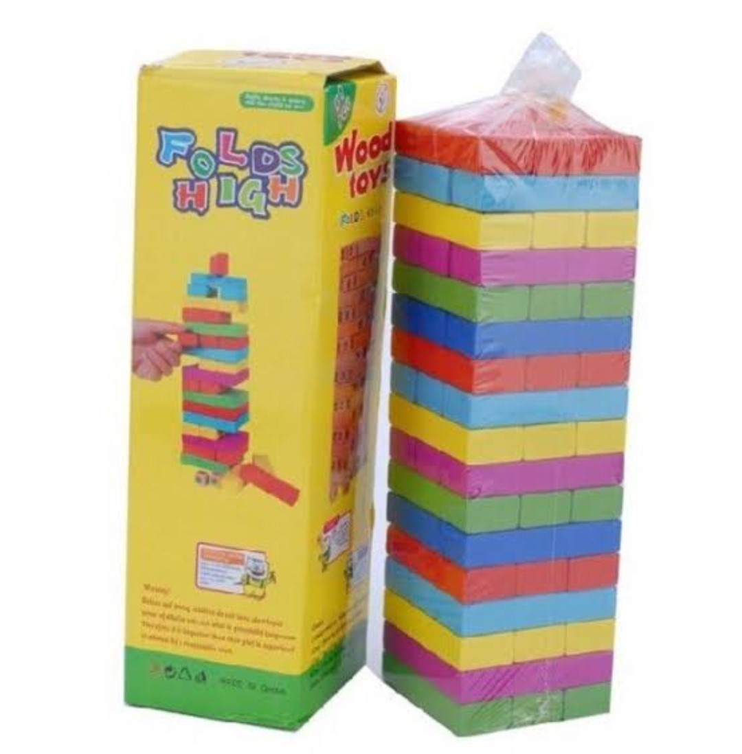 Jenga Wooden Stacking Game for Kids & Adults 54pc and 48 pcs | Daraz.pk