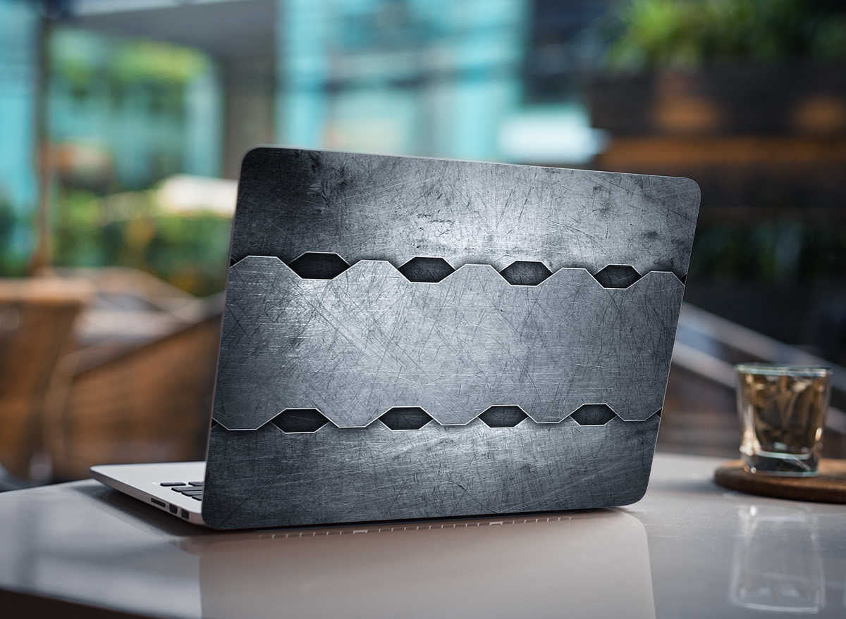 Gray plain metal wallpaper, texture Laptop Notebook Skin Sticker Cover ...