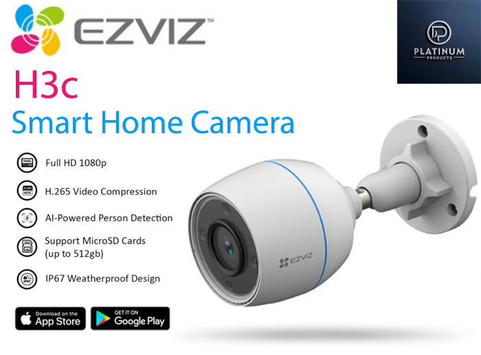 Ezviz H3c Full HD Resolution Color Night Vision Wireless AI-Powered ...