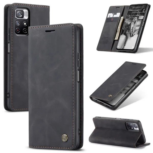 CaseMe Retro Leather Case For Redmi Note 11 Book Style Flip Wallet ...