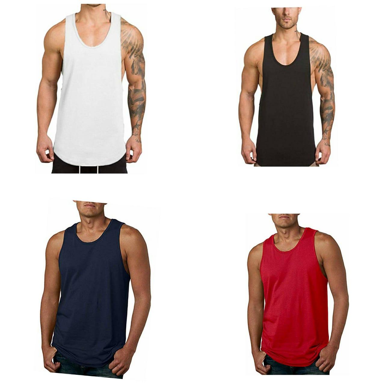 Pack of 4 Muscular Gym Sandos for Men | Daraz.pk