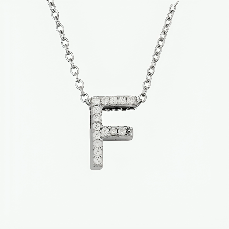 Silver Stainless Steel Alphabet Necklace/Locket/Pendants for Girls ...