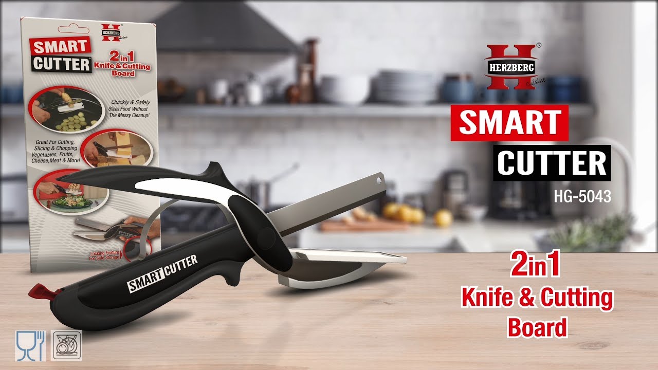 Smart Cutter 2-in-1 Knife & Chopping Board, Kitchen Multi clever cutter ...