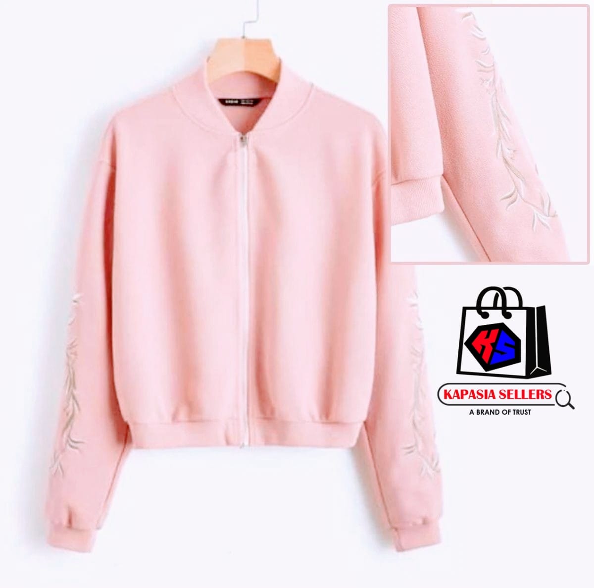 New Winter Collection Embroidered Fleece Jacket For Women | Daraz.pk