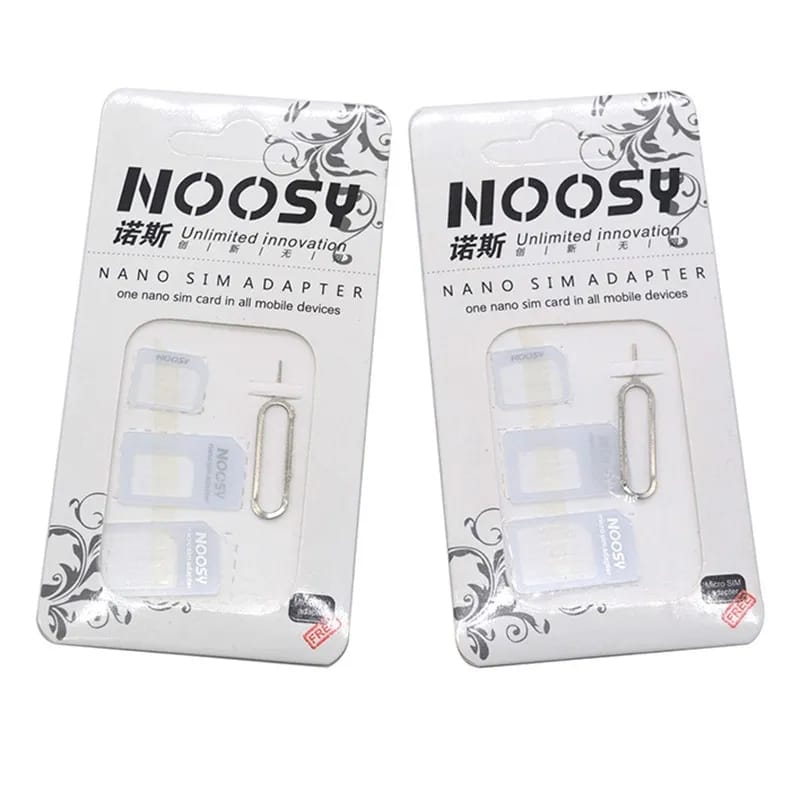 (2 Packs)SIM Card Adapter 4 in 1 Noosy Nano Micro SIM Adapter Standard ...