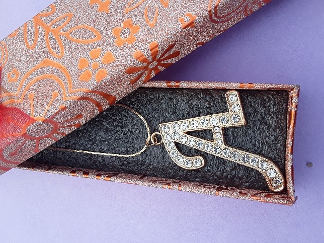 Stylish Golden Locket with Alphabet Letter “A” for Women | Daraz.pk