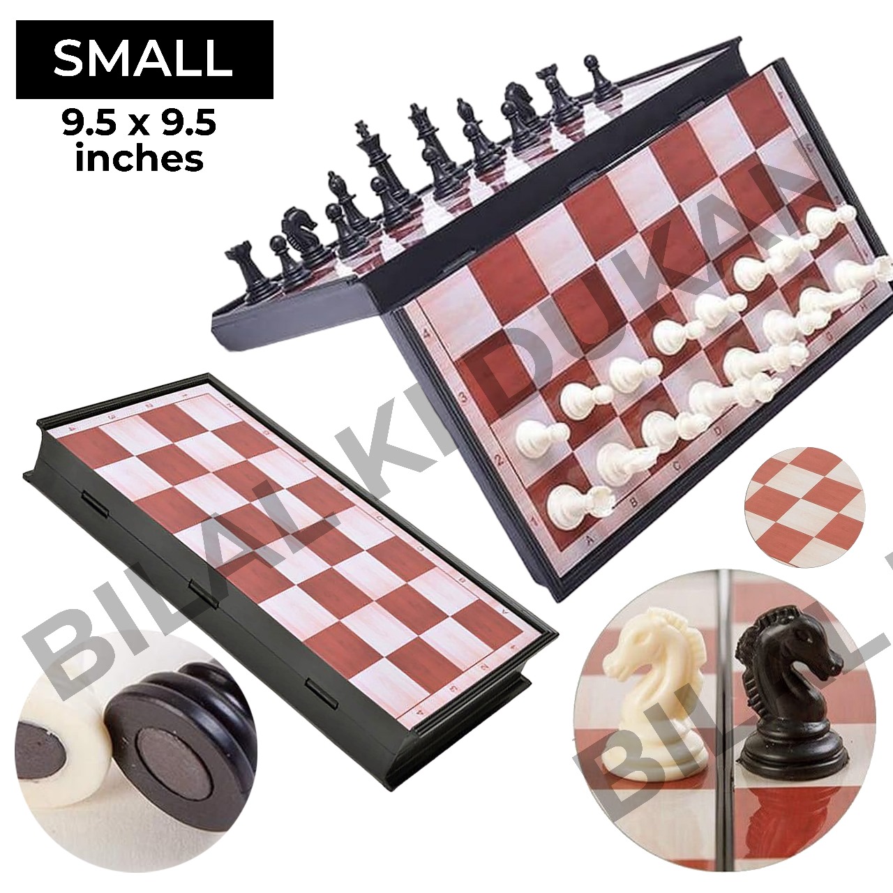 Magnetic Chess Set with Foldable Chessboard - Available in 4 Sizes ...