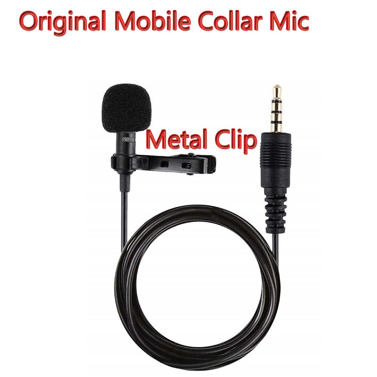 Mic 3.5mm Clip Microphone Collar Mike for Voice Recording Lapel Mic ...