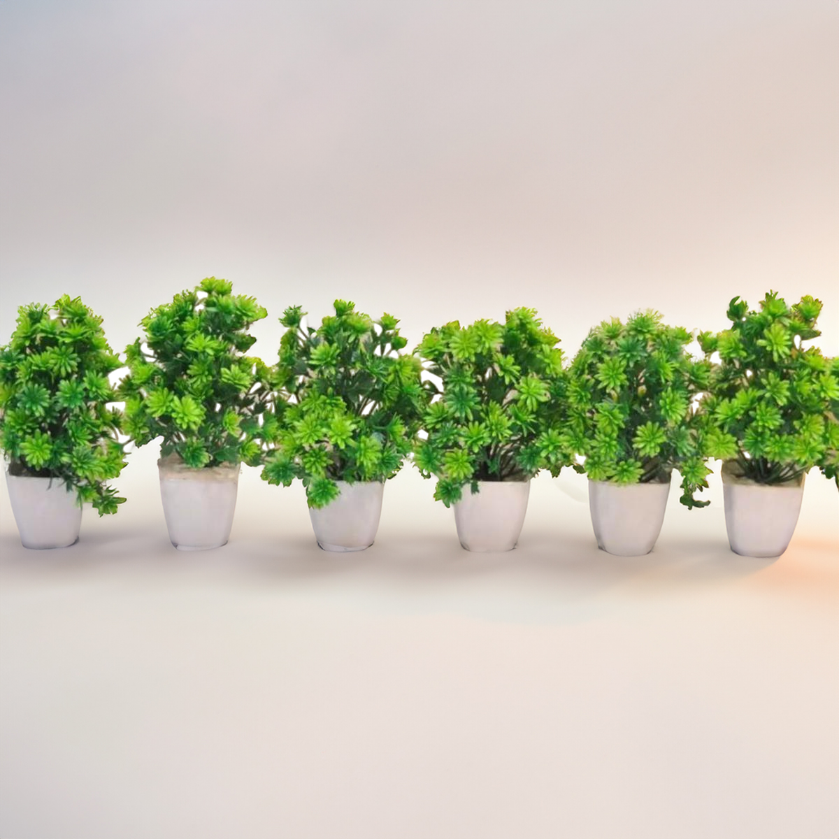 Pack of 6 Artificial Plants Mini Potted Plant Small Greenery Decor for ...