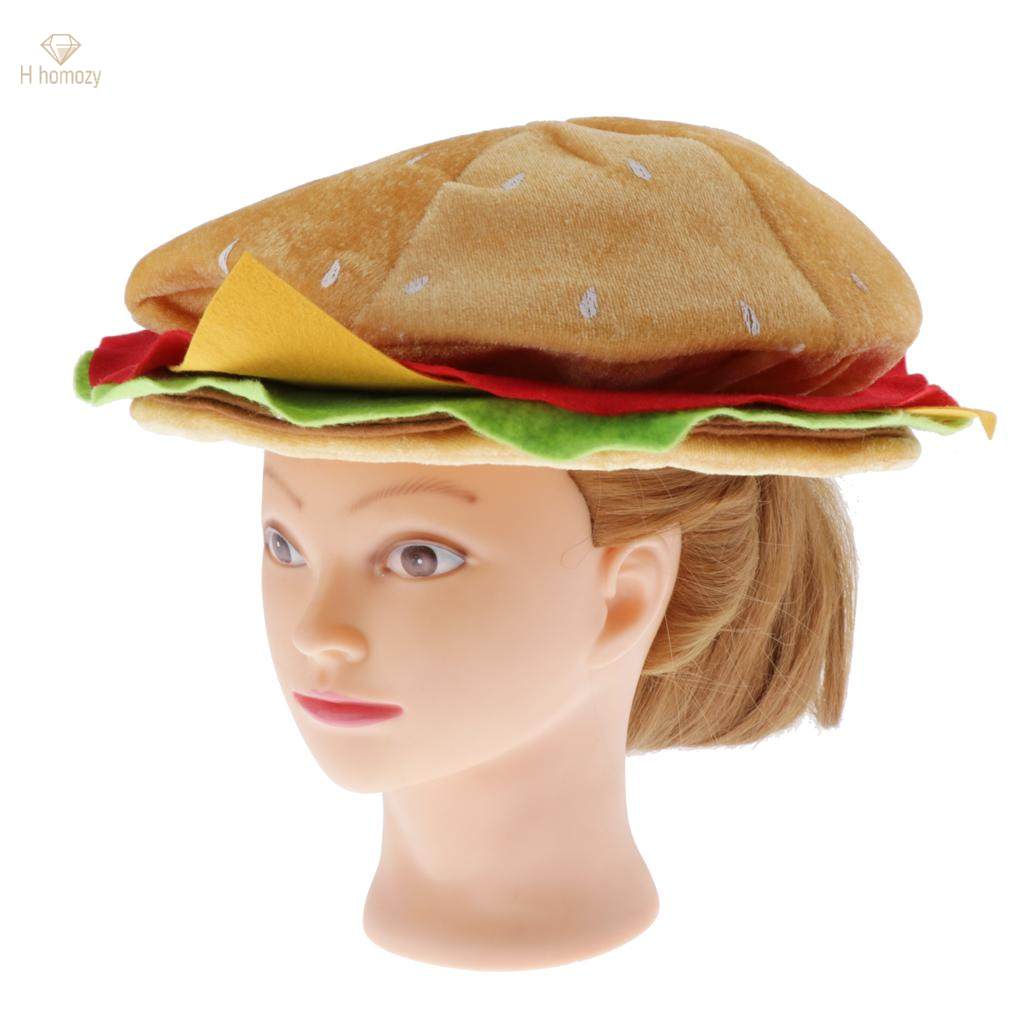 Plush Hamburger Cheeseburger Hat Costume Party for Adult | Daraz.pk