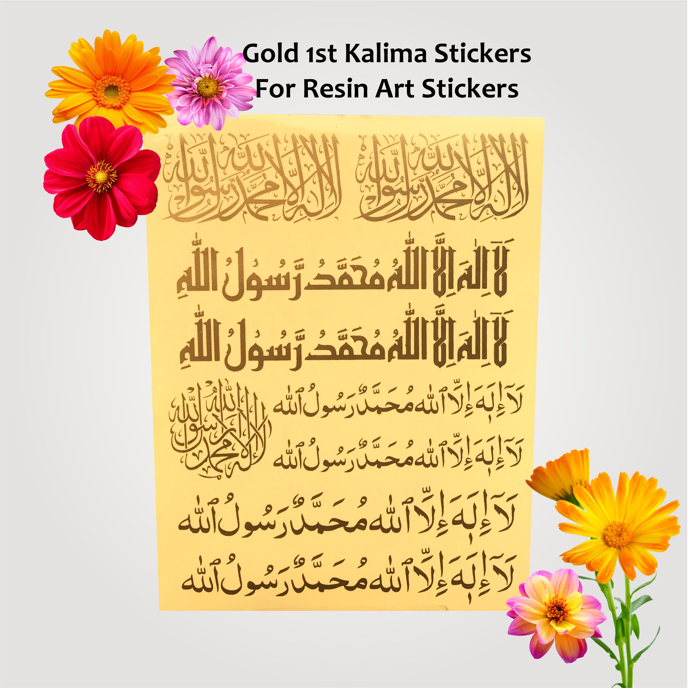 Calligraphic Transparent Stickers for Resin Art | Daraz.pk