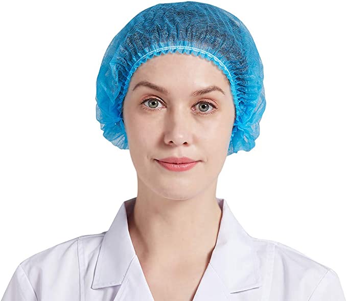 Pack of 100-Disposable Bouffant Caps, surgical cap, cooking Cap ...