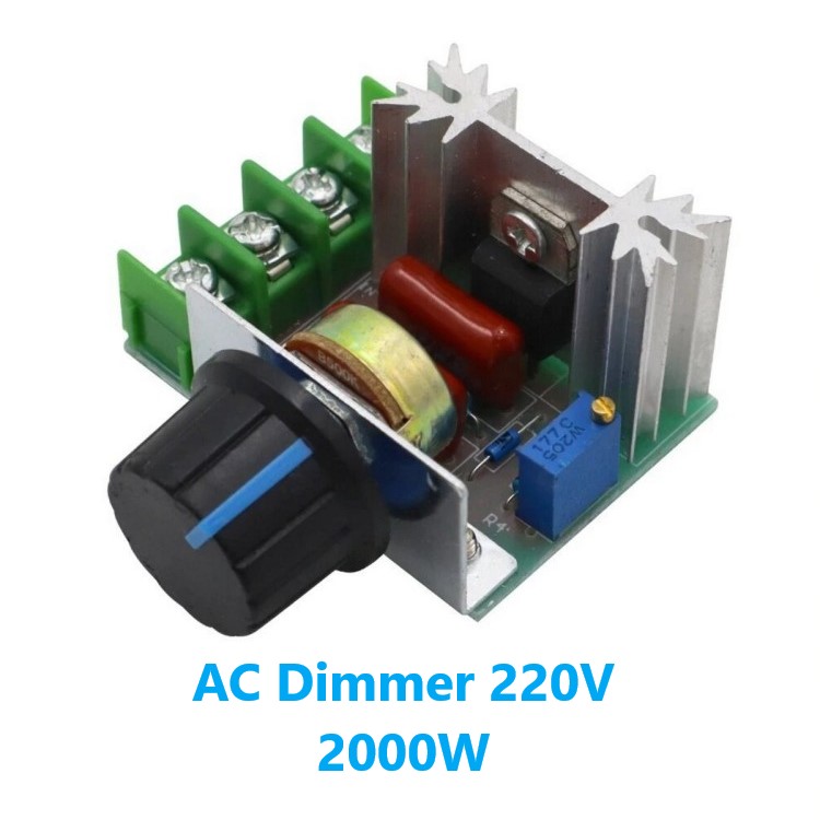 AC Dimmer 220V 2000W High Power SCR Voltage Regulator Dimming Motor ...