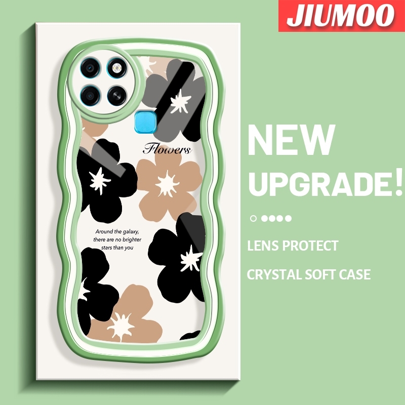 JIUMOO For Infinix Smart 6 Smart 6 Plus Case Beautiful Flower Pattern ...