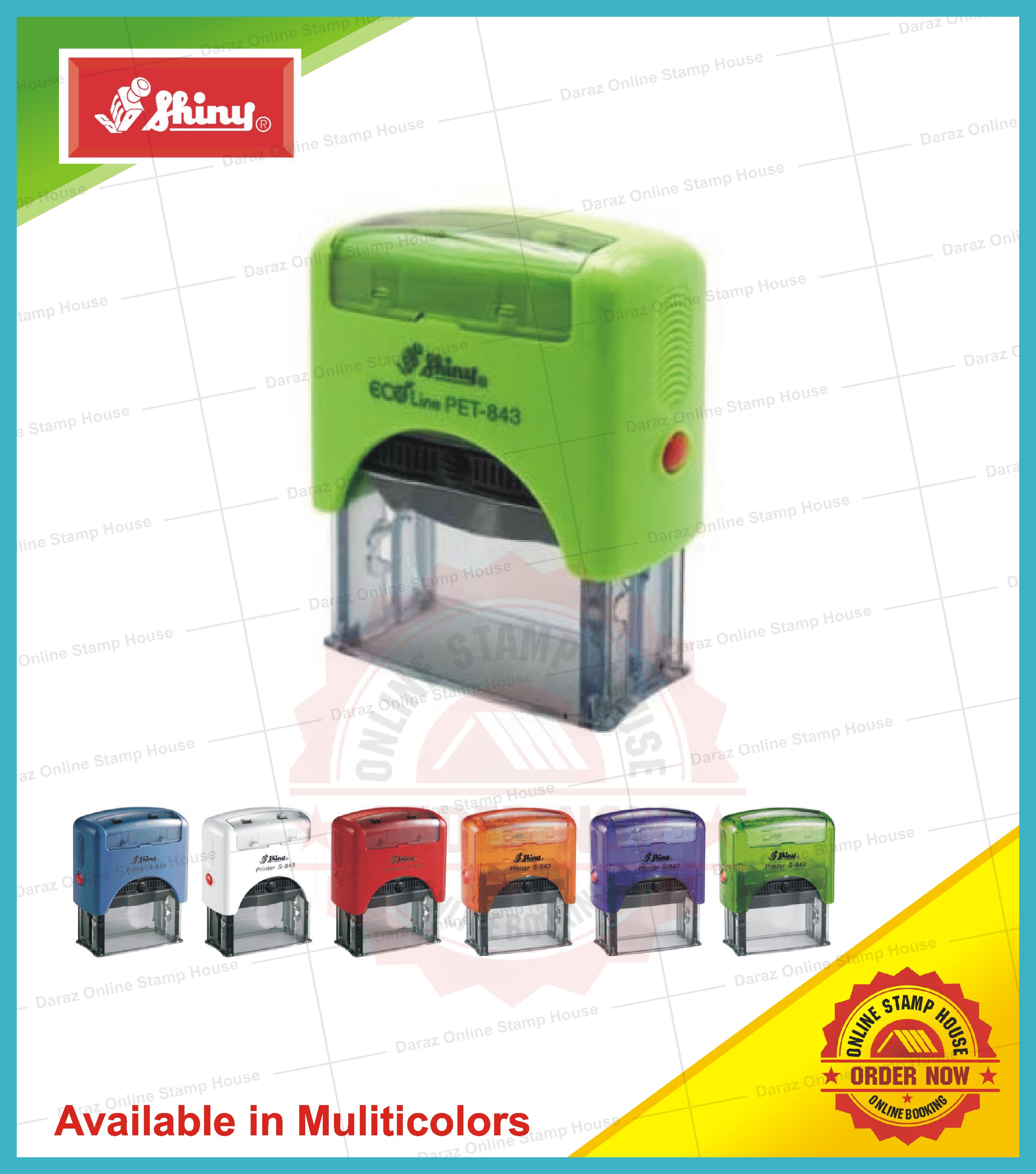 Shiny S-843 Custom-Made Self-Inking Rubber Stamp by Online Stamp House ...