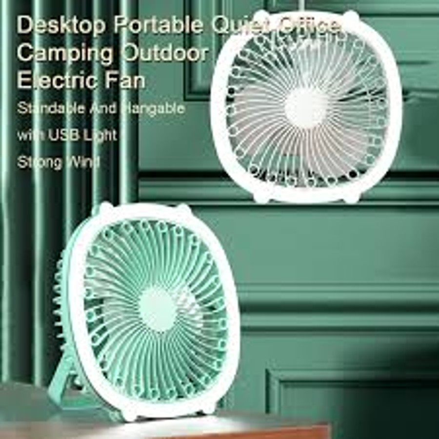 Green Home Desktop Fan 3 Gears Adjustable Desktop Electric Fan Air ...