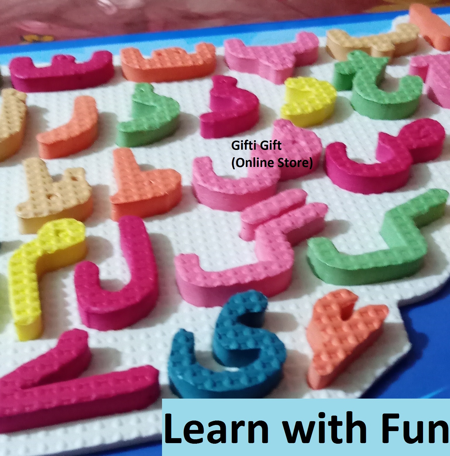 Urdu Alphabet Learning Puzzle Board Soft Foam Urdu Letters | Daraz.pk