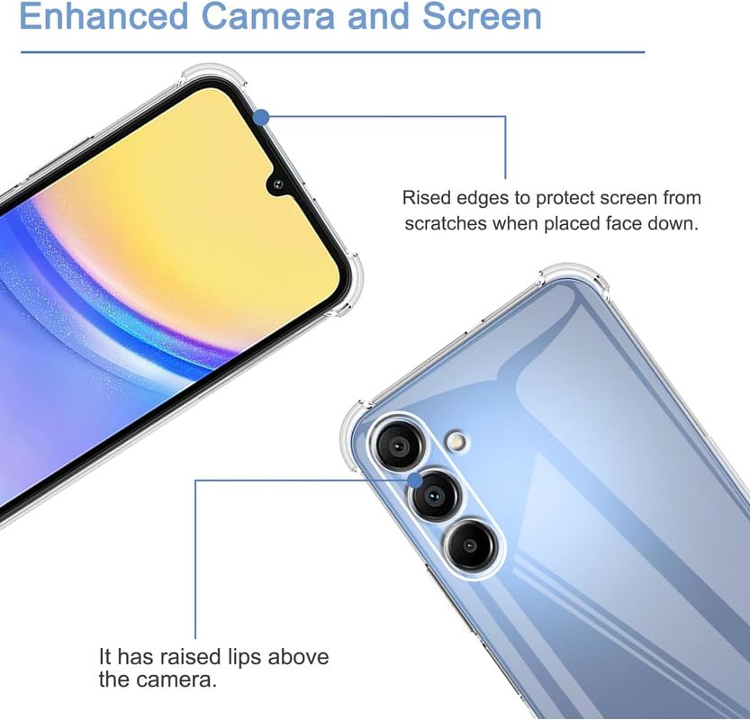 Near Mart Samsung Galaxy A55 5G, Bumper Transparent Soft Silicon TPU ...