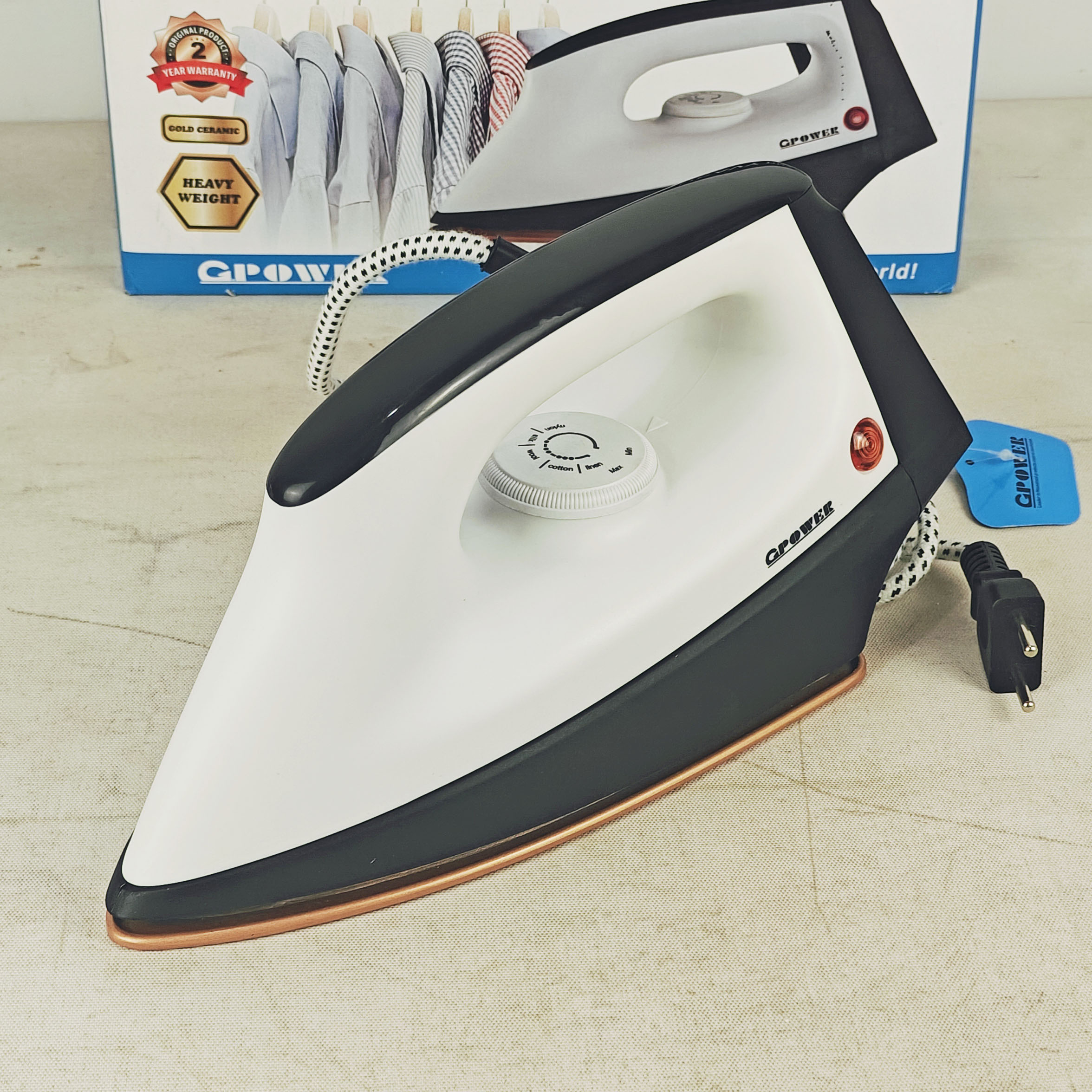 Dry Iron Home Appliances 1000 Watt for Clothes Handle Small Heavy Duty ...