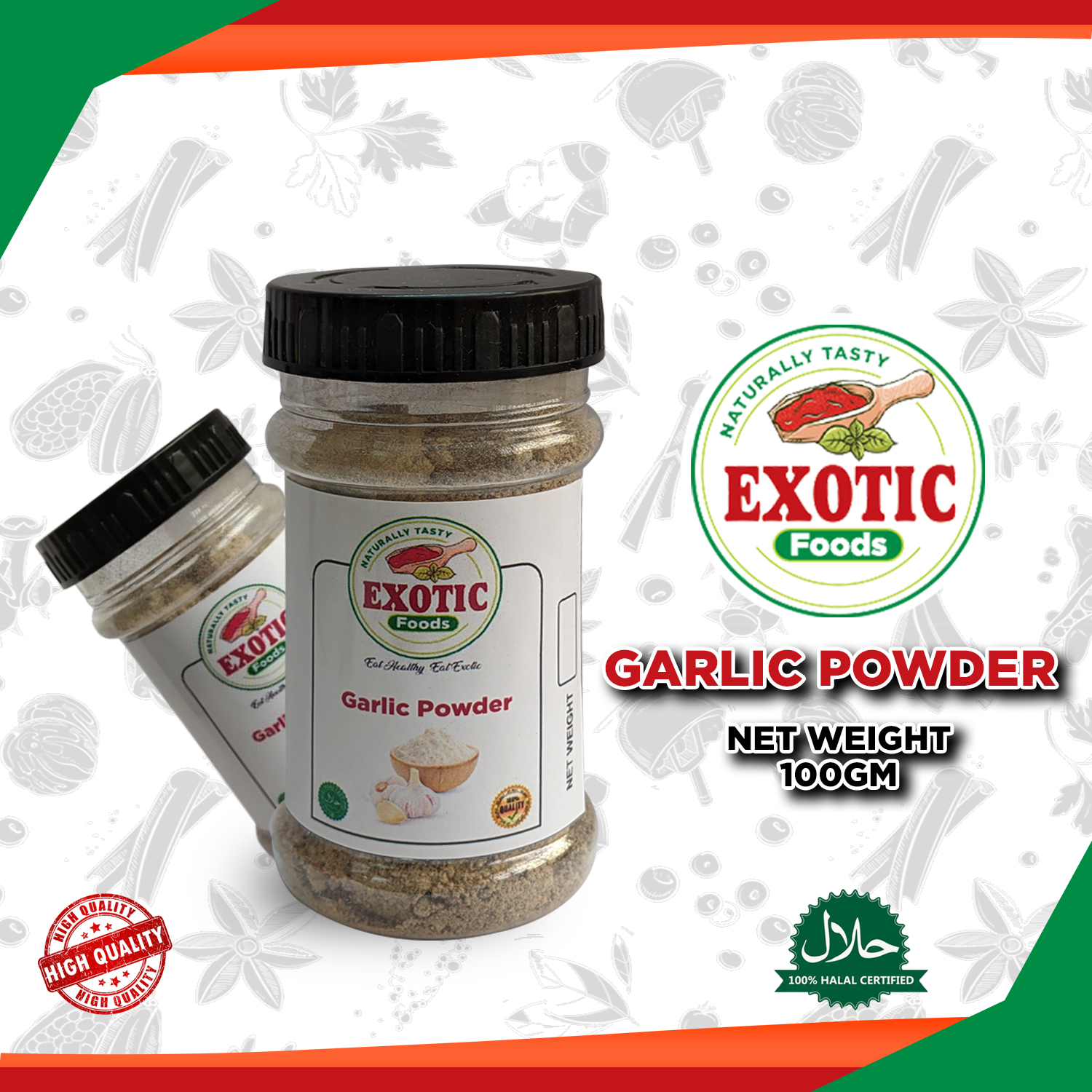 Exotic Foods Garlic Powder / Lassan Powder / Khushak Lassan Powder ...