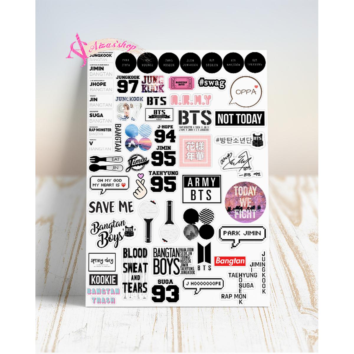 Bts kpop sticker sheet uncut | Daraz.pk