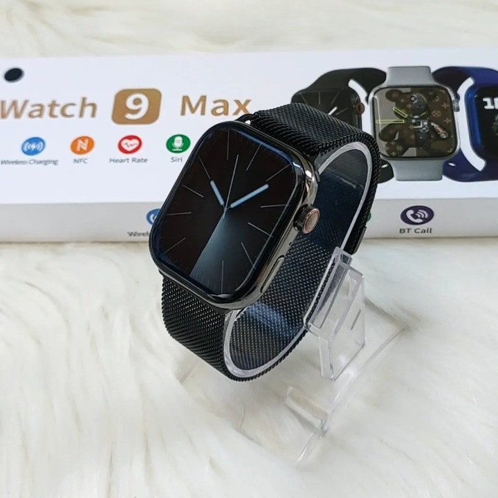 Watch 9 Smart Watch | Stainless | Chain Strap | 2.19 HD Display | BT ...