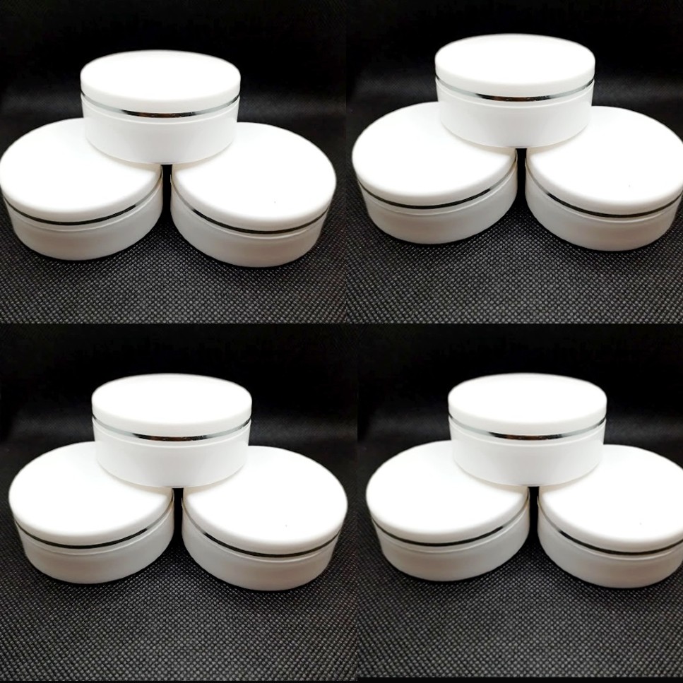 Pack of 12 / Empty Cosmetic Containers Cream Pot Jar Refillable Plastic ...