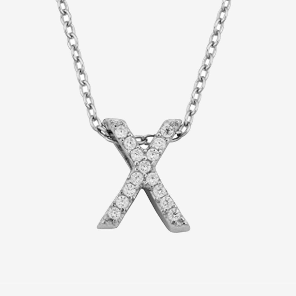 Silver Stainless Steel Alphabet Necklace/Locket/Pendants for Girls ...