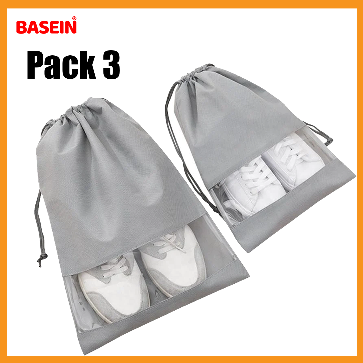 BASEIN Shoe Storage Box, Shoe Storage Bag Clear Plastic Stackable Shoe ...