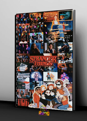 Stranger Things Notebook A4 Size Narrow Lines | Daraz.pk