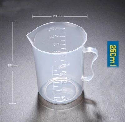 250ml Laboratory Plastic Beaker With Handle Graduated Volumetric Jug ...