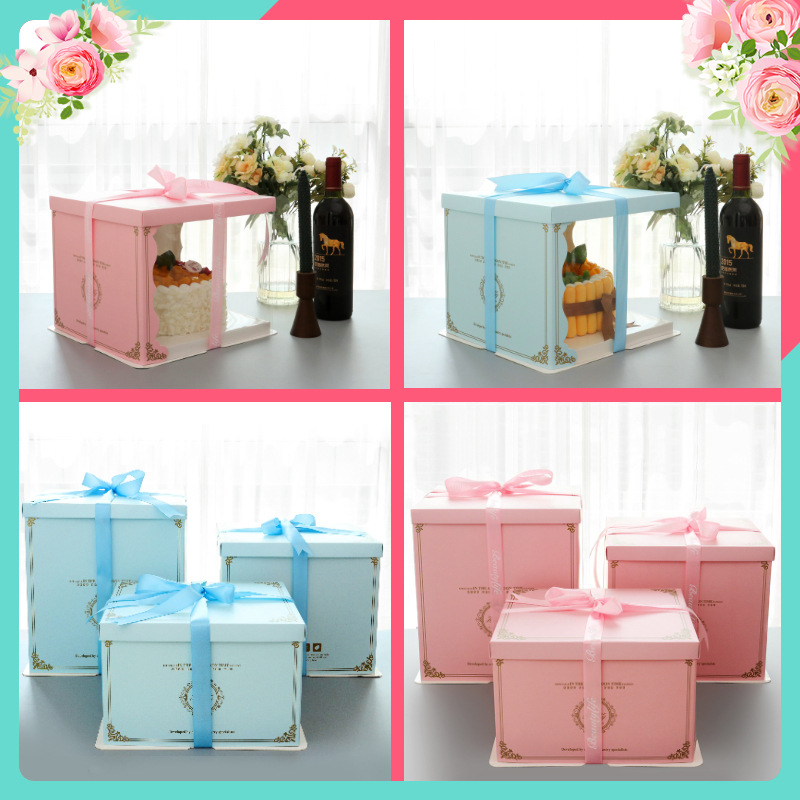 Translucent cake box 6 inch 8 inch 10 inch 12 inch birthday cake ...