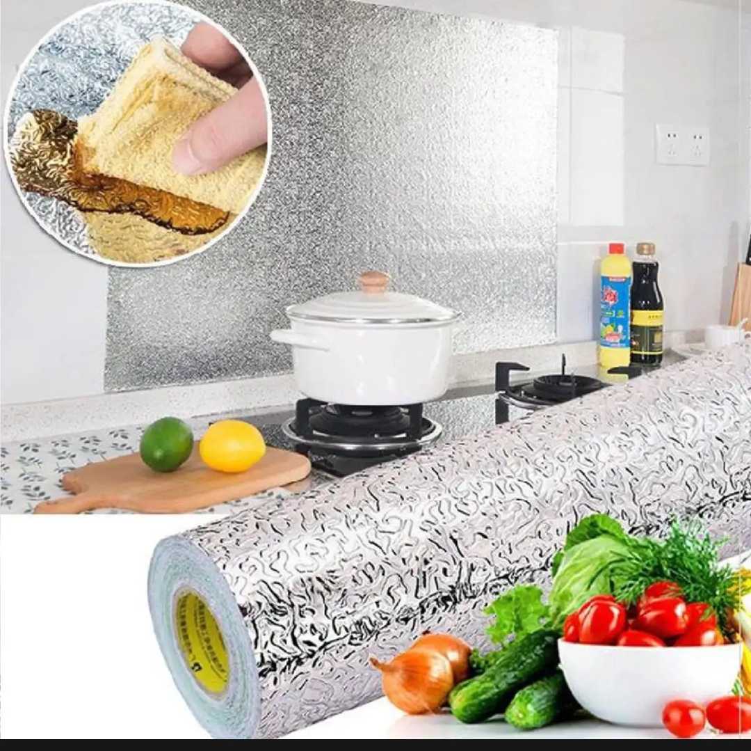 30x100cm Self Adhesive Kitchen Oil-proof Waterproof Kitchen Aluminum ...