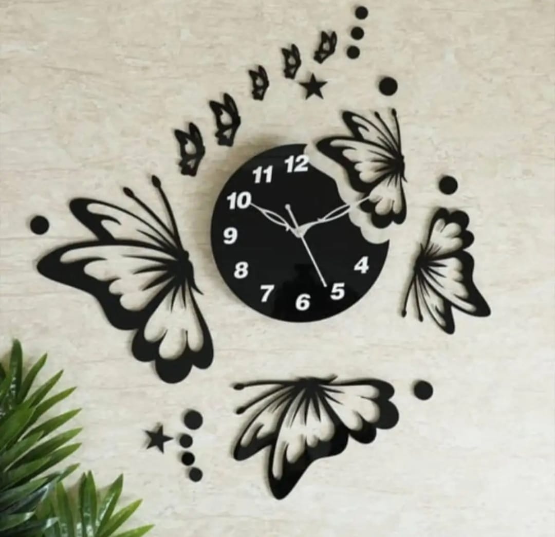 World Map 56 Inches Wall Clock Wooden And Hanging Watch DIY Design ...