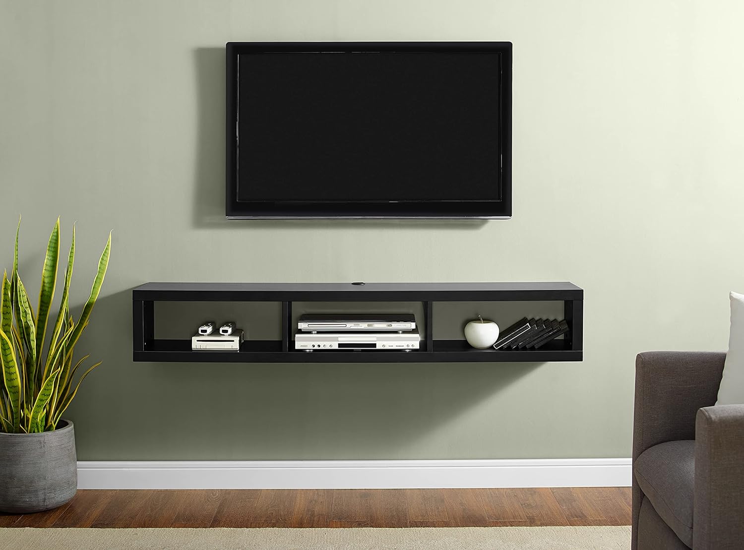 Wooden TV Conole for 34" LED TV | Wall Mounted Shelves | Nightstand ...