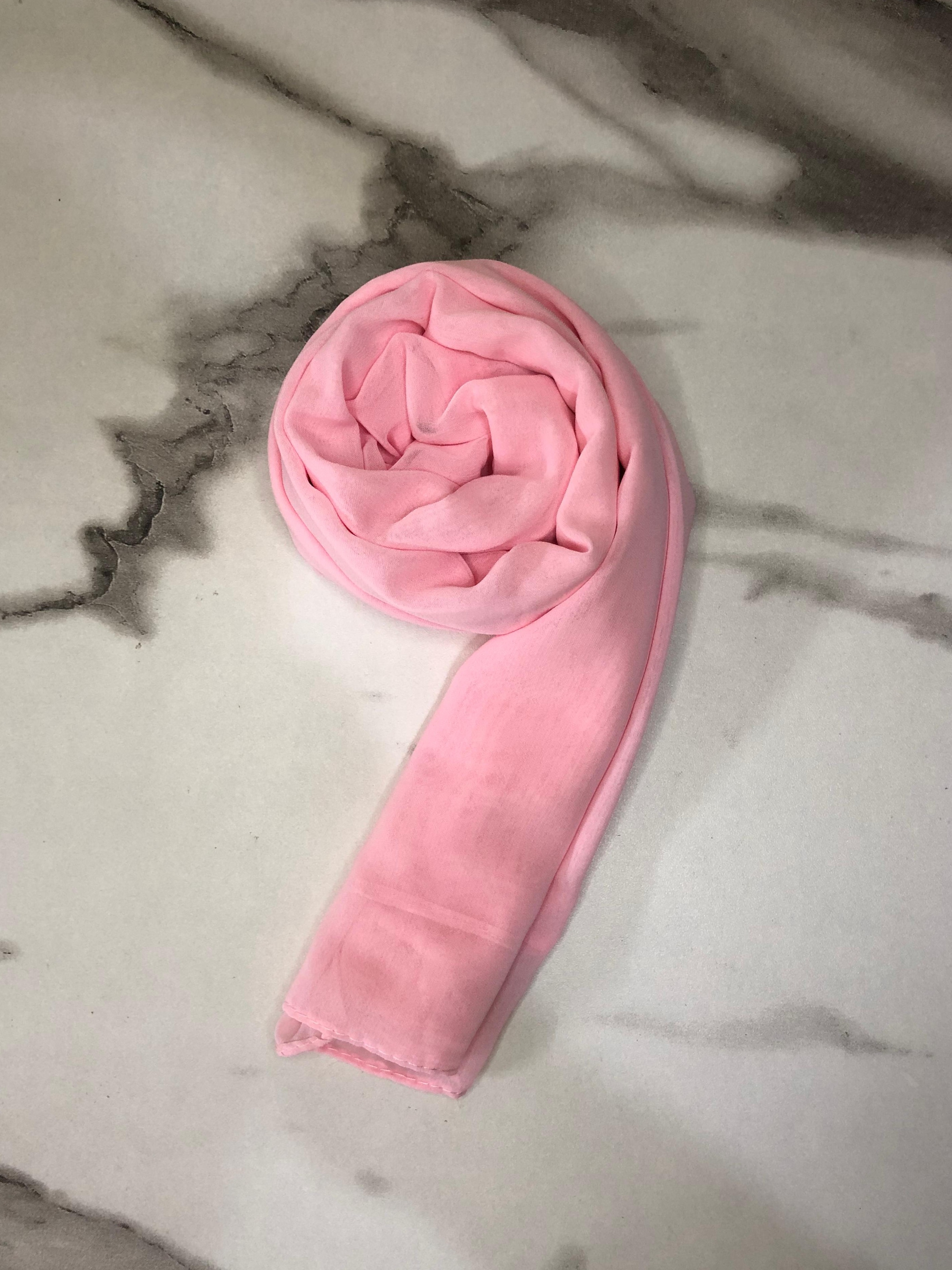 Chiffon Georgette Hijab Scarf for girls Easy to wear Double Loop Plain ...