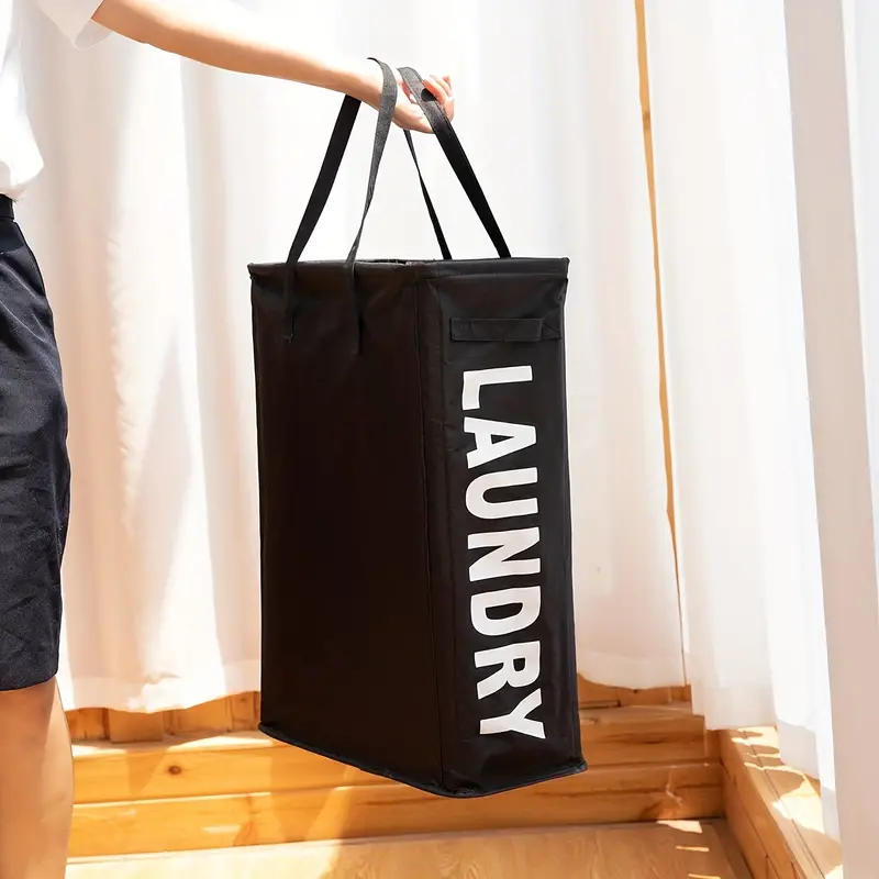 Foldable Laundry Bag Home Cloth Storage Mesh Washing Basket Bin Hamper ...