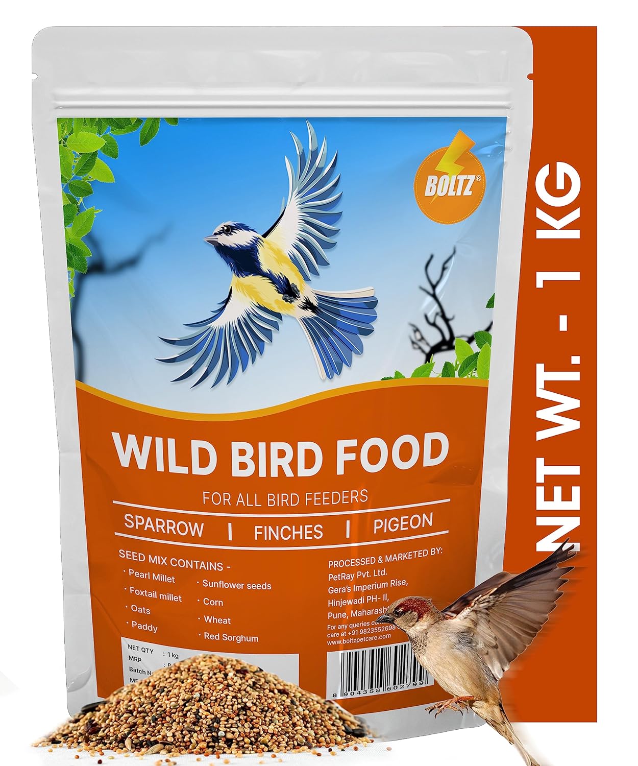 Boltz Bird Food for Sparrow, Finches, Pigeon & All Wild Birds of All ...