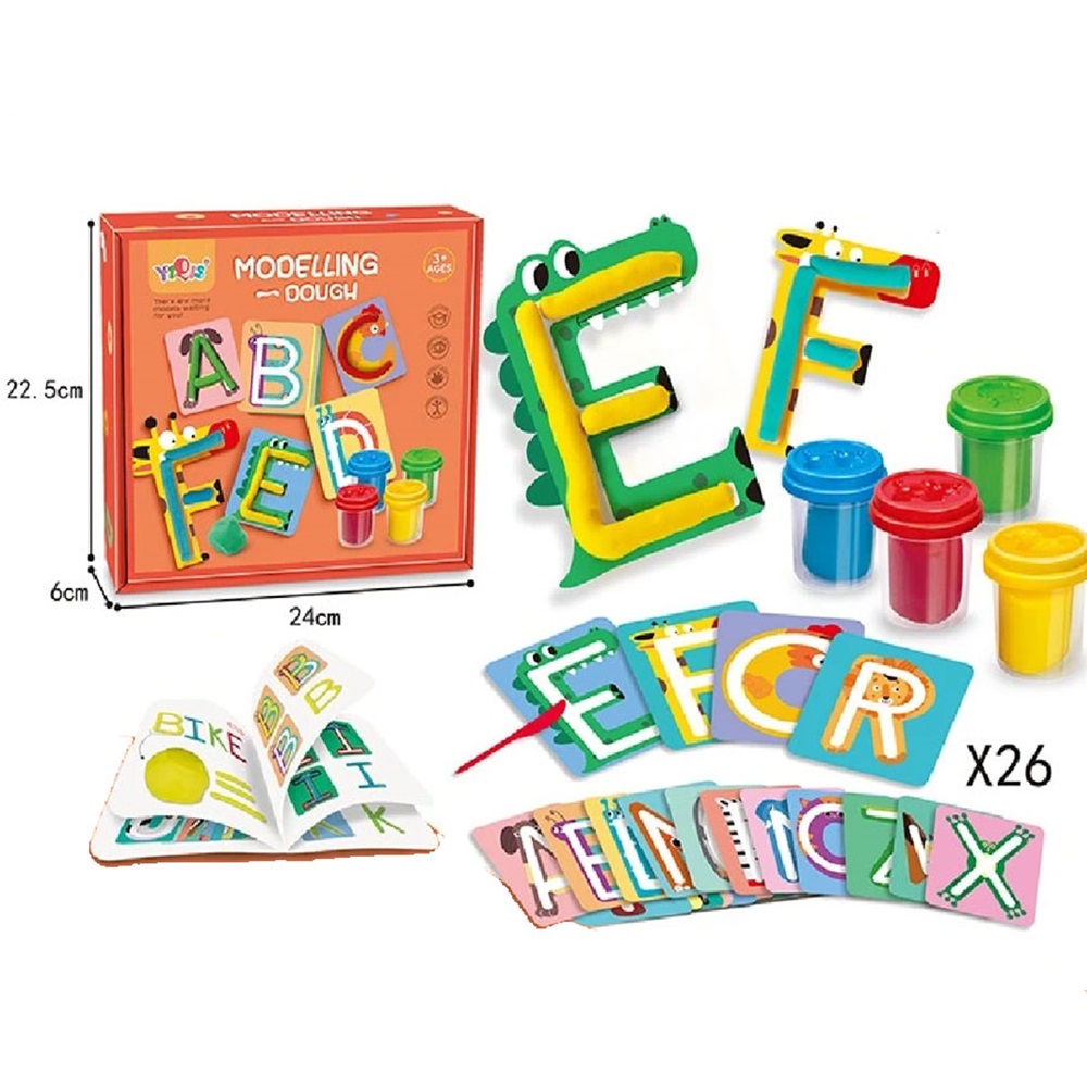 Beautiful Modeling Playdough kit Set 26 Alphabet Letter 4 Stamp Clay ...