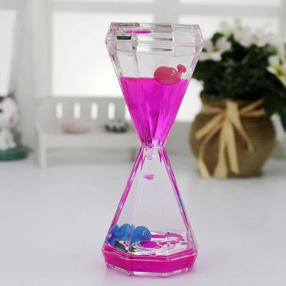 Liquid Hourglass Timer Sensory Toys Creative Liquid Motion Bubbler ...