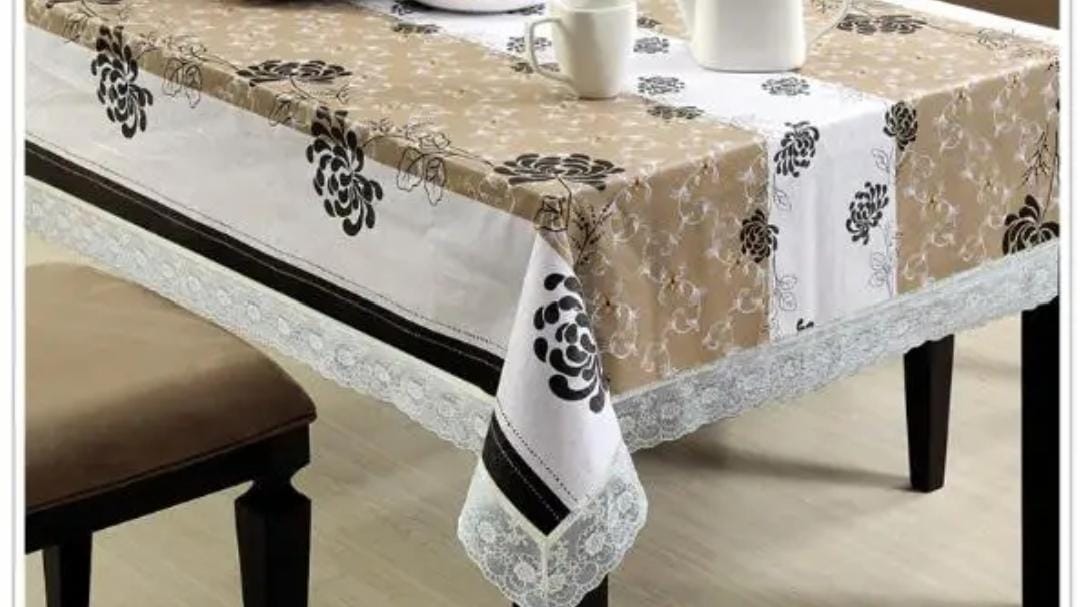 6 seater Table Cover PVC 64 inch Round Pastoral Style Dining Table ...