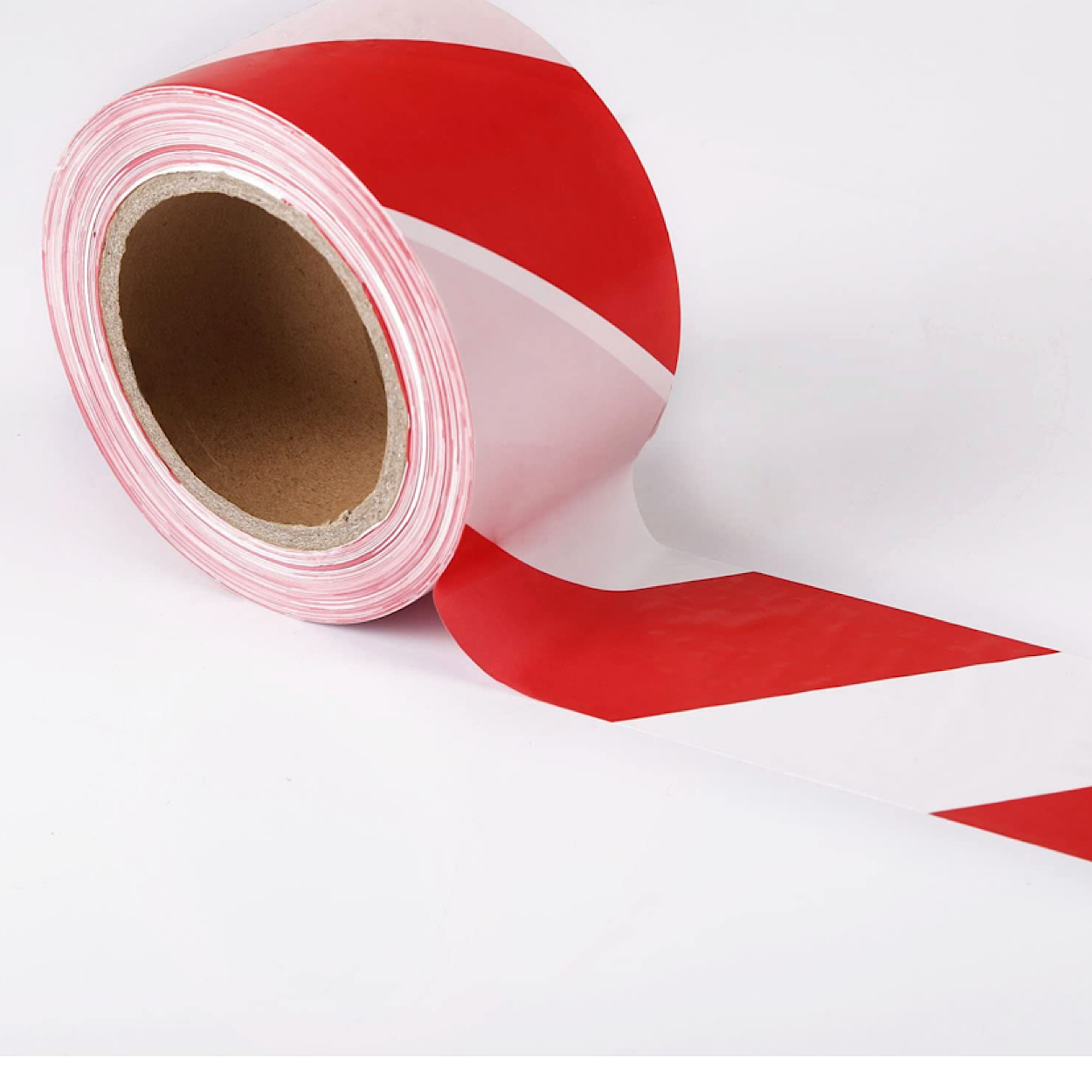 Red White Hazard Warning Safety Stripe Caution Tape, 2.8 Inch by 200M Non-Adhesive Barrier Tape ...